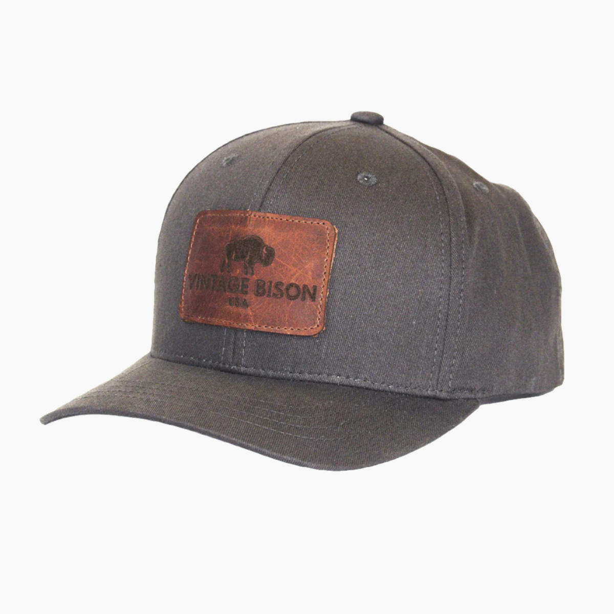BISON LEATHER LOGO HAT - Lejon Belts