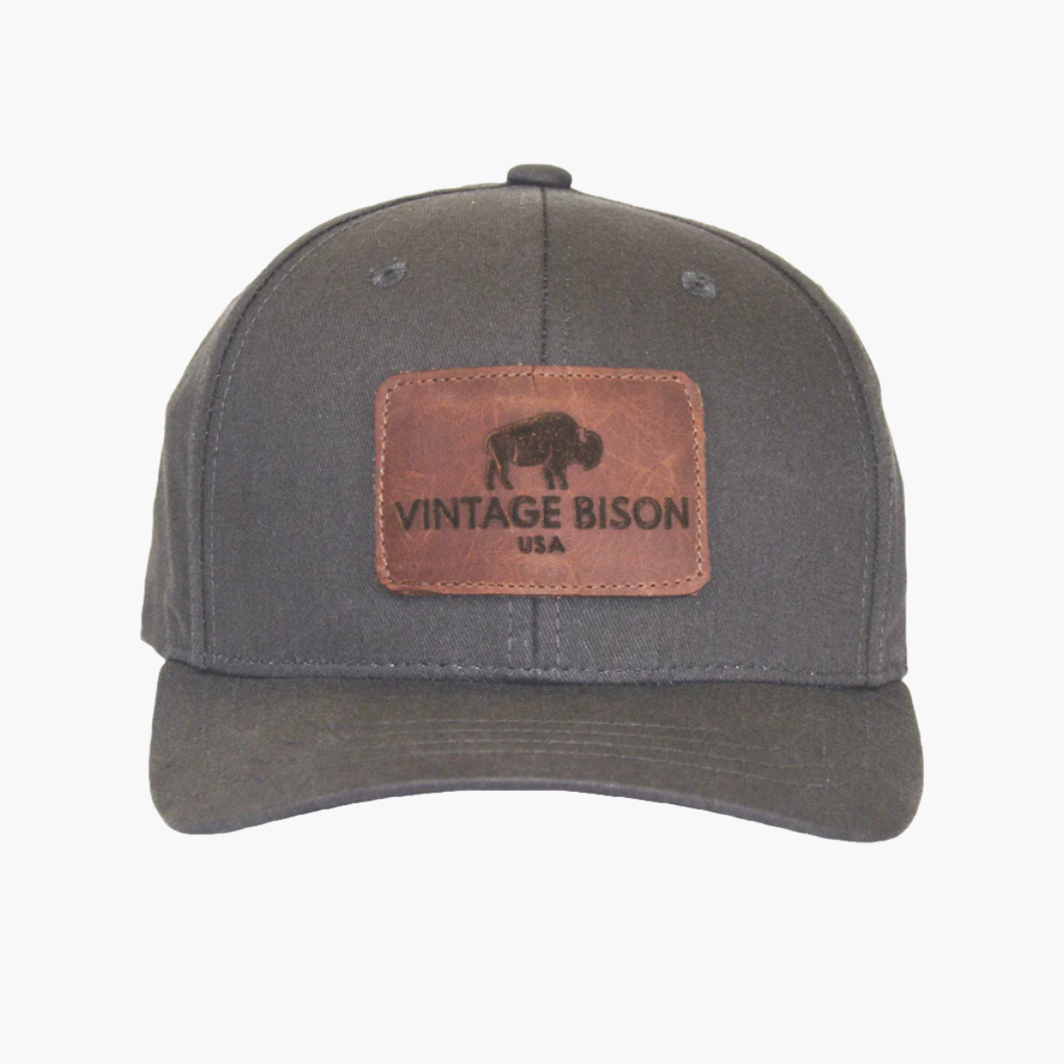 BISON LEATHER LOGO HAT - Lejon Belts
