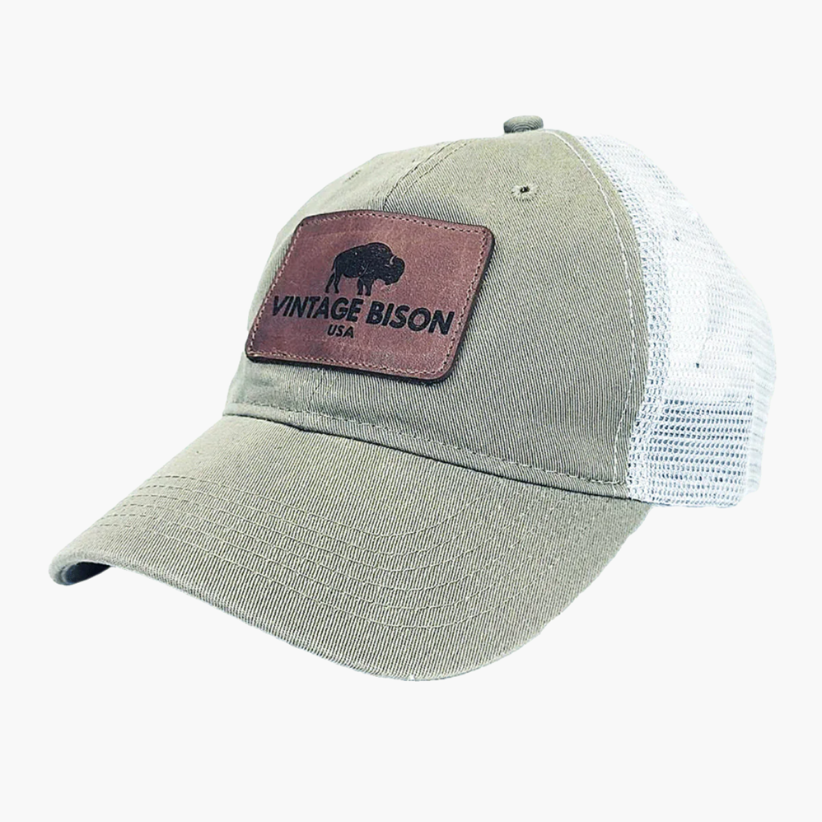 BISON LEATHER LOGO MESH HAT - Lejon Belts