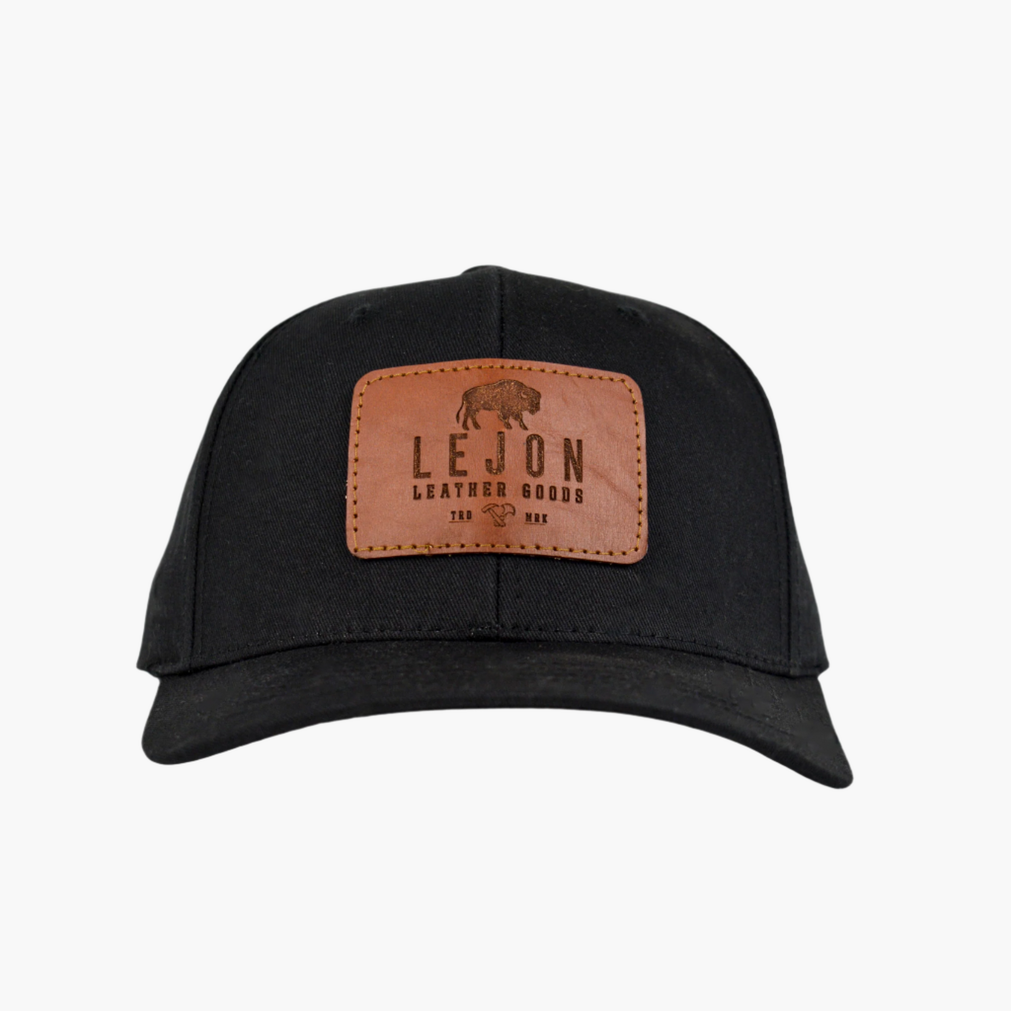 BISON LEATHER LOGO HAT - Lejon Belts